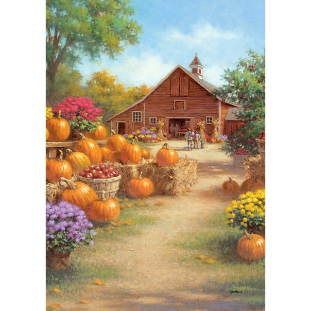 Toland Home Garden Farm Glory Fall Flag Double Sided 12x18 Inch ...