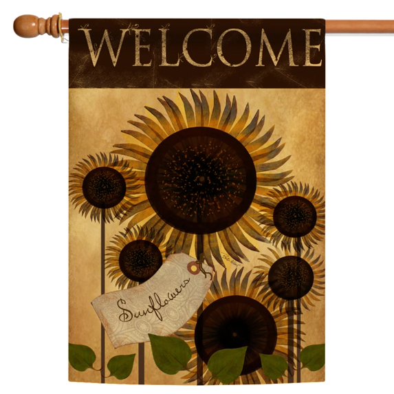Toland Home Garden Folk Sunflower Flower Fall Flag Double Sided 28x40 ...