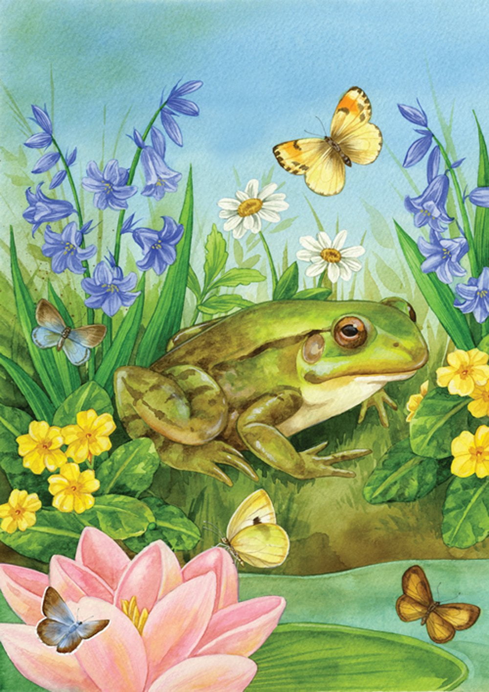 Toland Home Garden Frog Pond Pond Frog Flag Double Sided 28x40 Inch ...