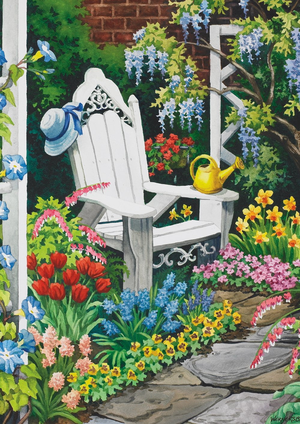 Toland Home Garden Gardener's Heaven Bird Flower Flag Double Sided ...