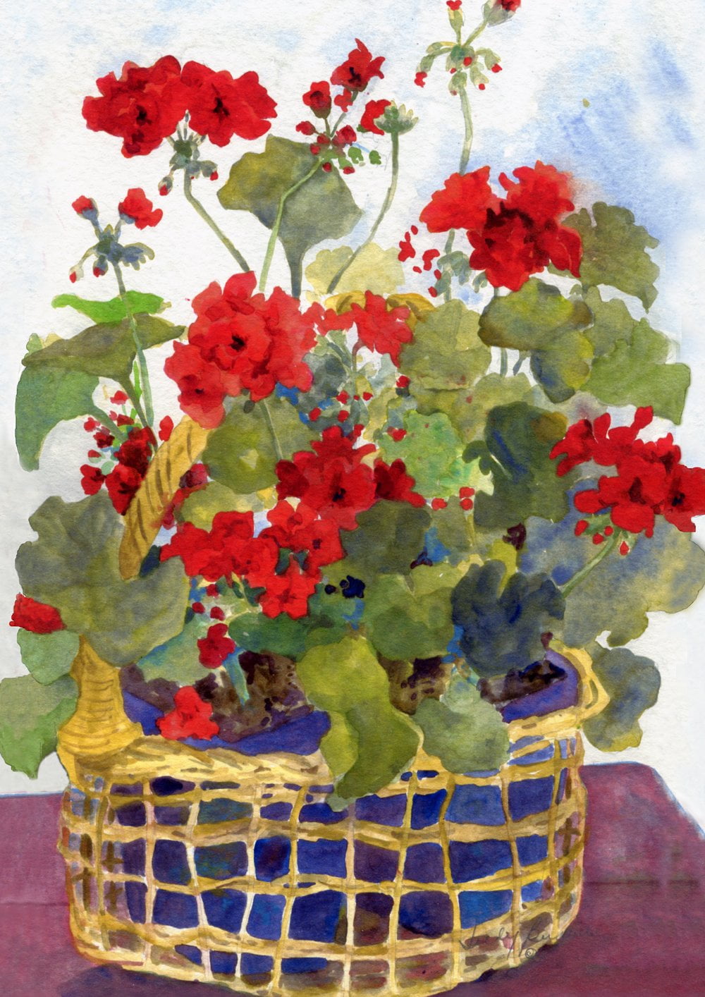 Toland Home Garden 119136 Geranium Basket Spring Flag 12x18 Inch Double ...