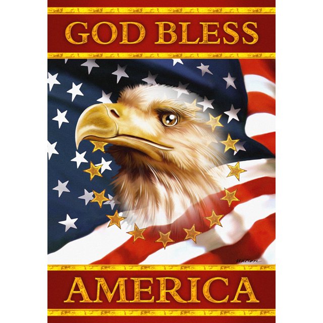 Toland Home Garden God Bless America House Flag - Walmart.com