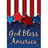 Toland Home Garden God Bless America Stars 4th of July Patriotic Flag ...