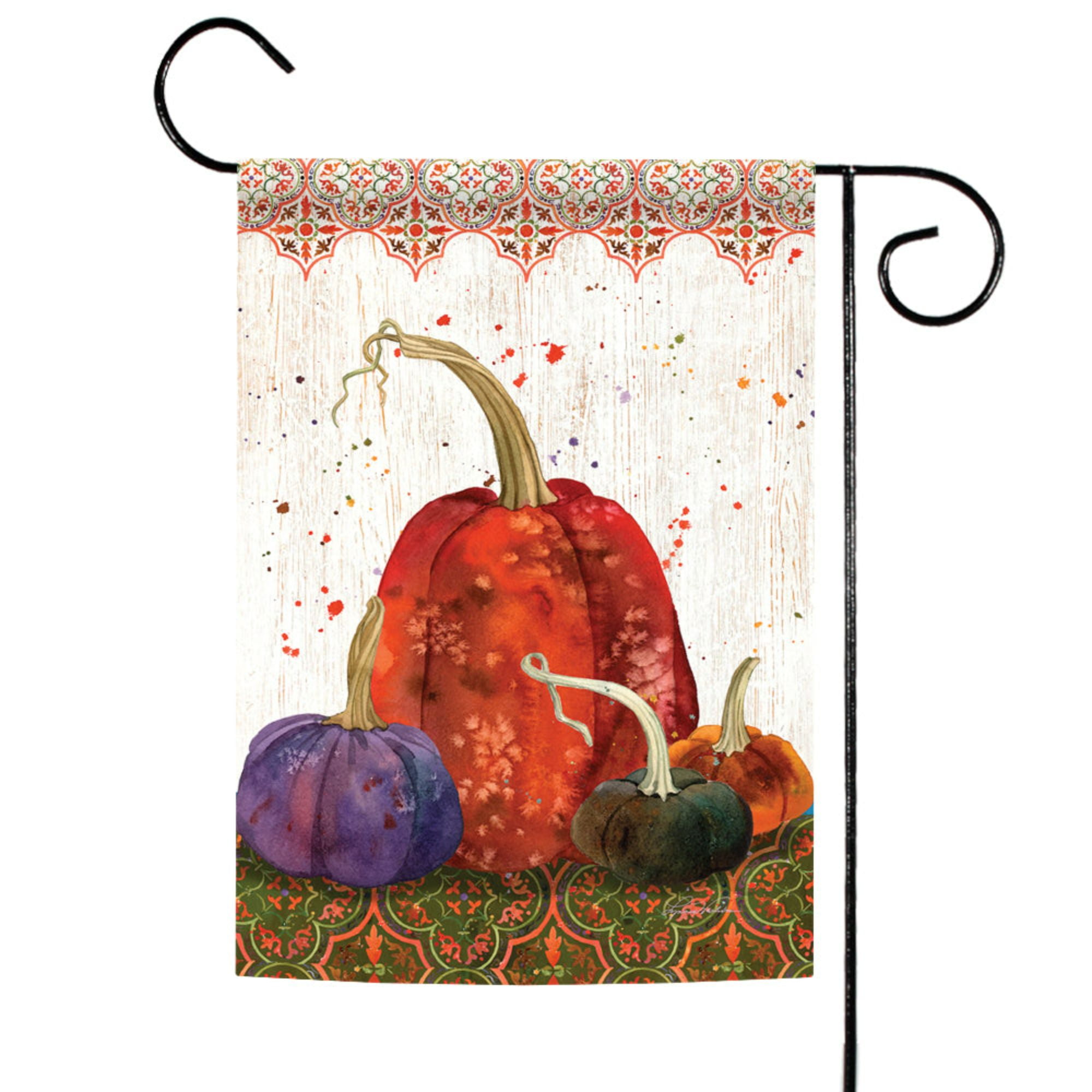 Toland Home Garden Gorgeous Gourds Pumpkin Fall Flag Double Sided 12x18 ...