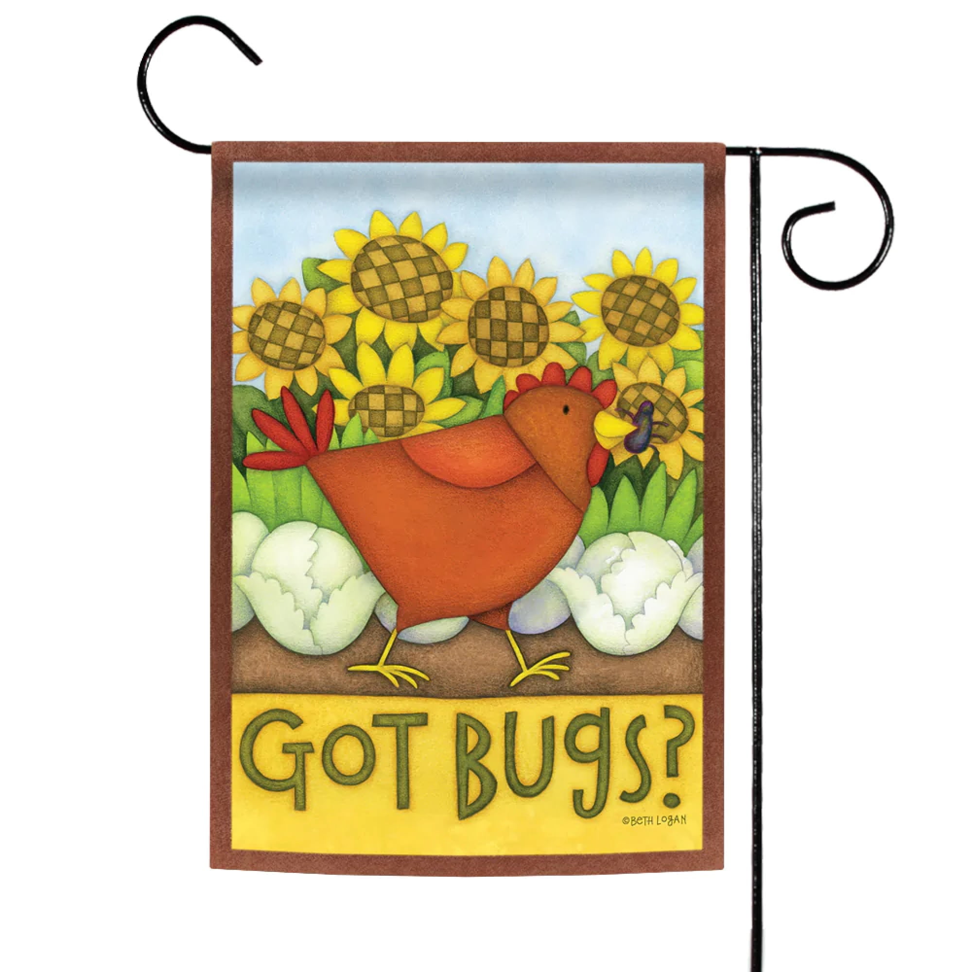 Toland Home Garden Got Bugs? Farm Chicken Flag Double Sided 12x18 Inch ...