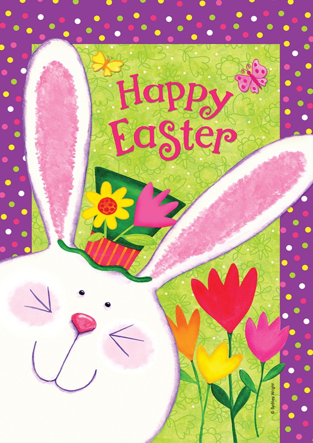 Toland Home Garden Happy Easter Bunny Easter Flag Double Sided 28x40 ...
