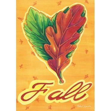 Toland Home Garden Autumn Welcome Leaves Fall Flag Double Sided 12x18 ...