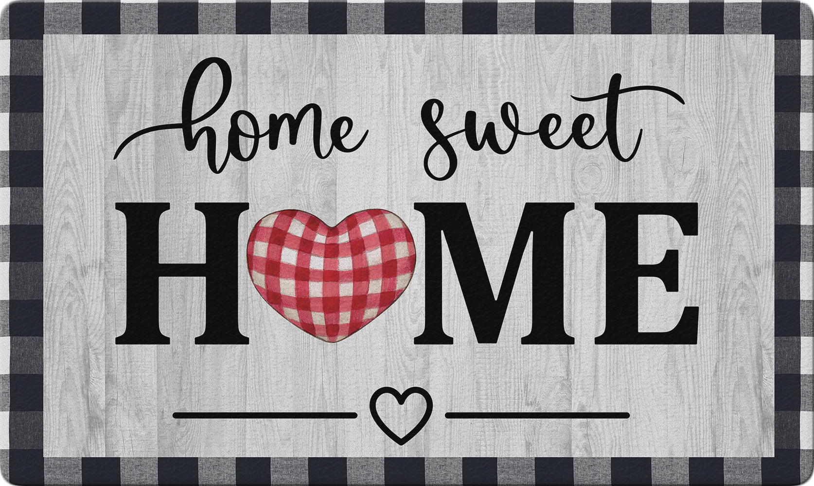 Toland Home Garden Heart Sweet Home Home Welcome Door Mat 18x30 Inch ...