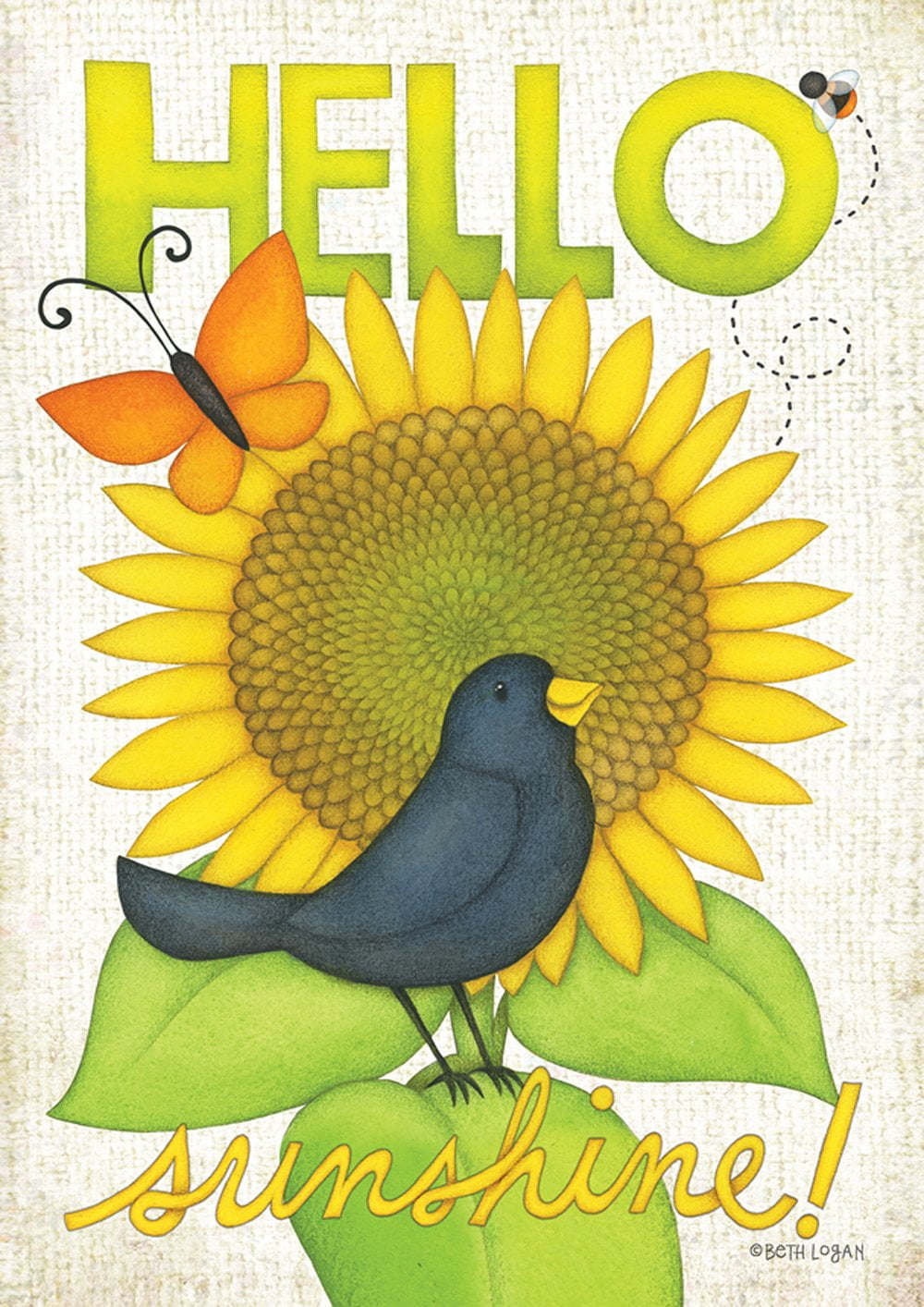 Toland Home Garden Hello Sunshine Sunflower Spring Flag Double Sided ...