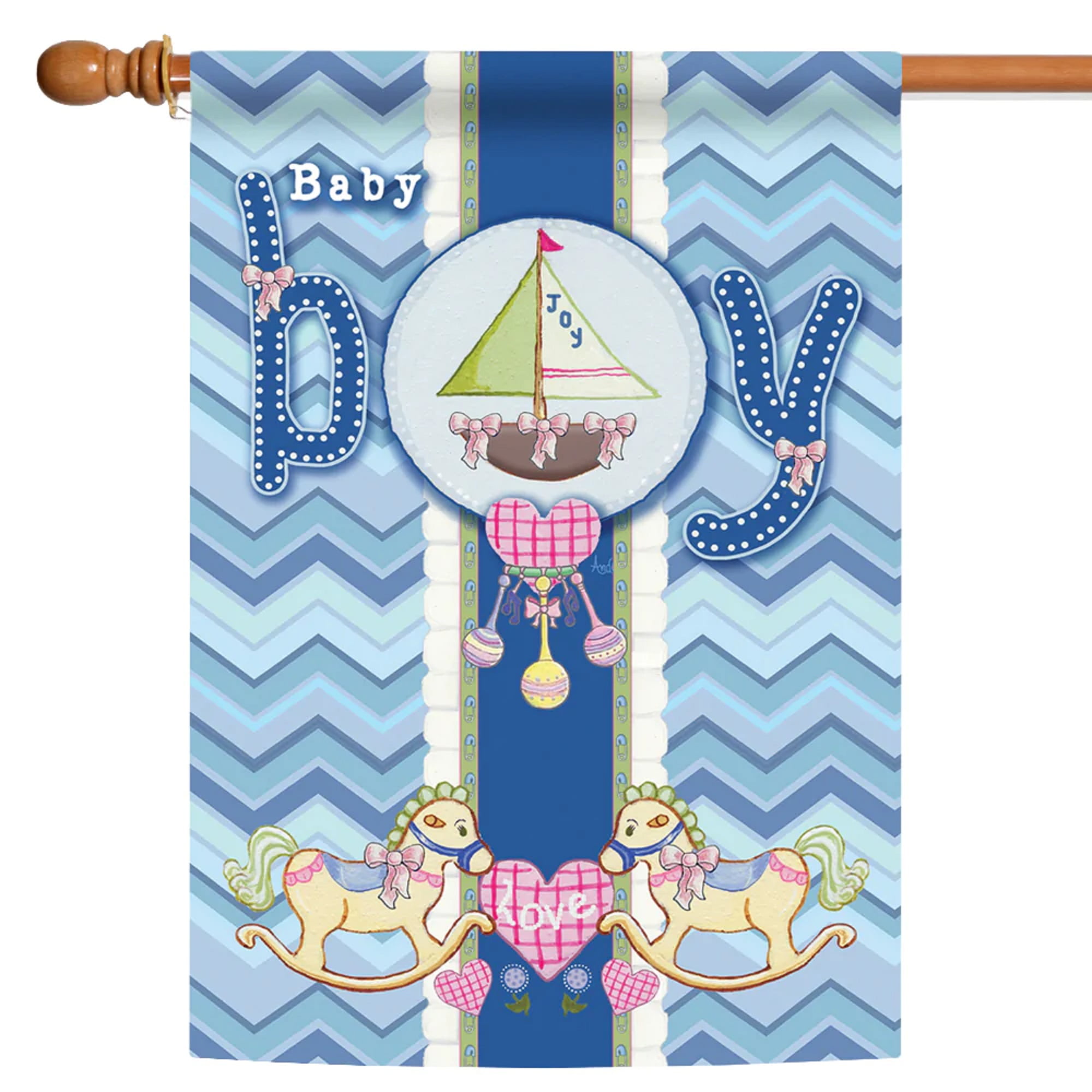 Toland Home Garden It's A Baby Boy Gender Baby Boy Flag Double Sided ...