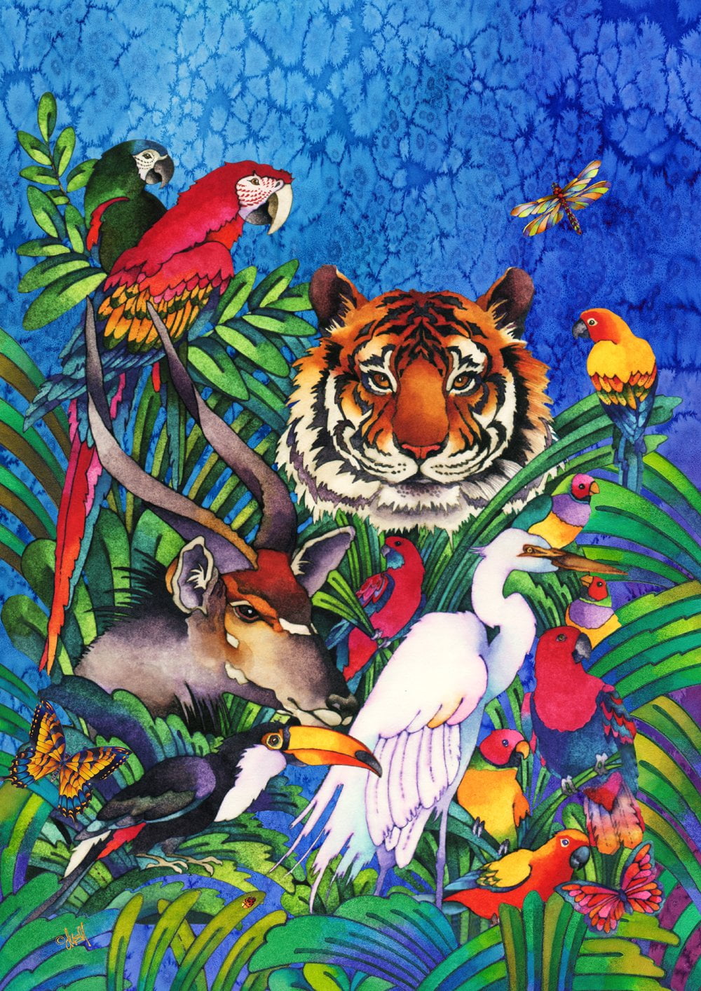 Toland Home Garden Jungle Friends Animals Jungle Flag Double Sided ...