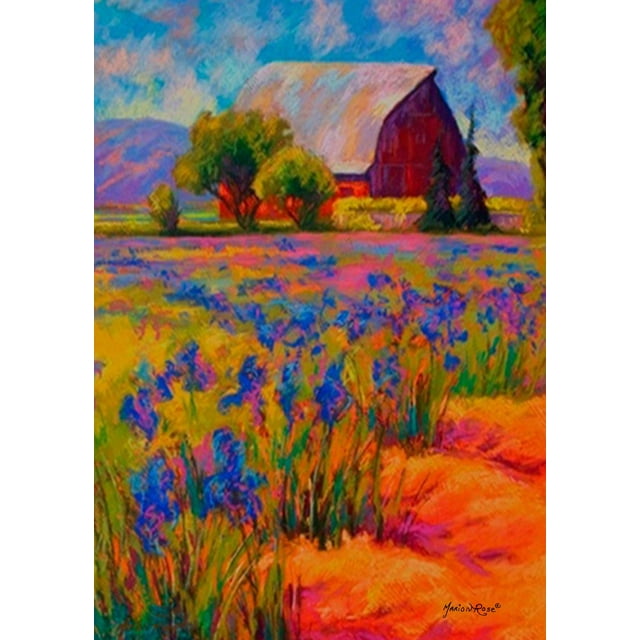 Toland Home Garden Lavender Farm Farm Fall Flag Double Sided 28x40 Inch ...