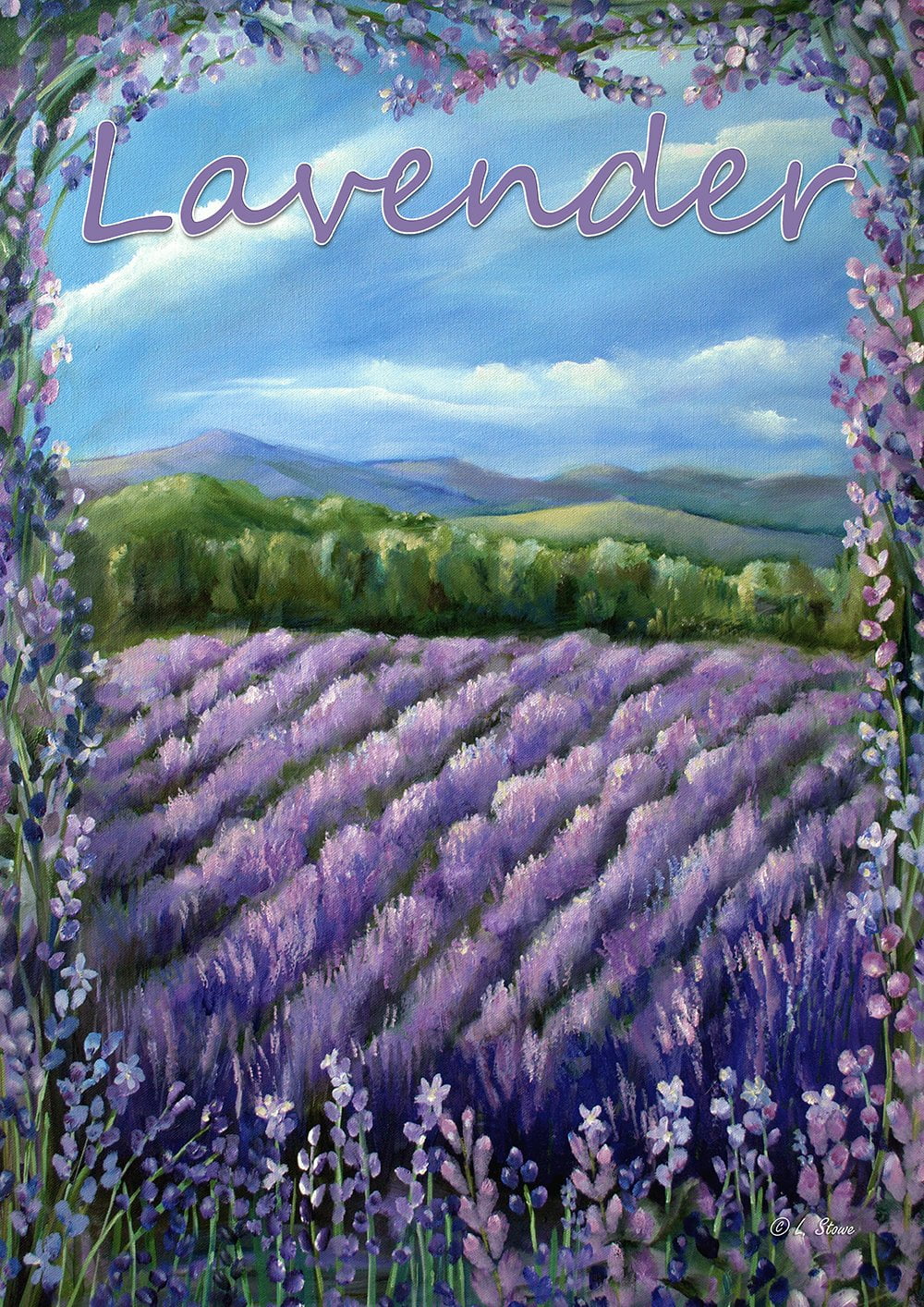 Toland Home Garden Lavender Fields Flower Flag Double Sided 28x40 Inch ...
