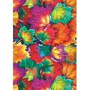Toland Home Garden Autumn Welcome Leaves Fall Flag Double Sided 12x18 ...