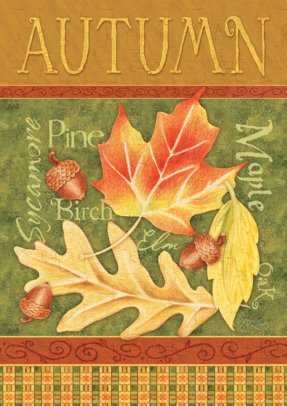 Toland Home Garden Leaves of Autumn Fall Flag Double Sided 12x18 Inch ...