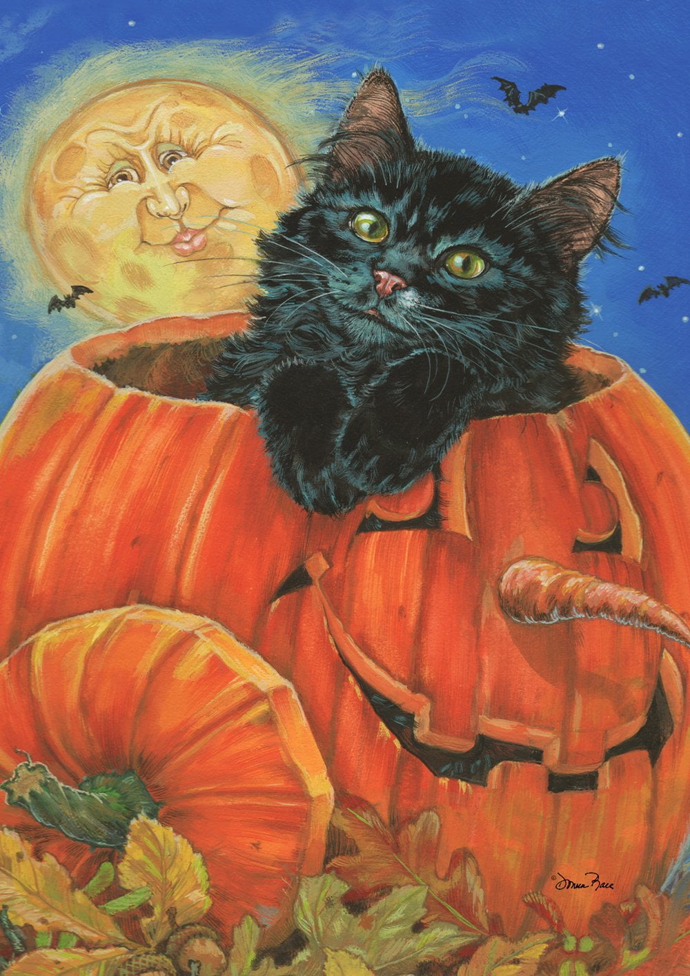 Toland Home Garden Meow-Lo-Ween Jack O Lantern Halloween Flag Double Sided 12x18 Inch - Walmart.com