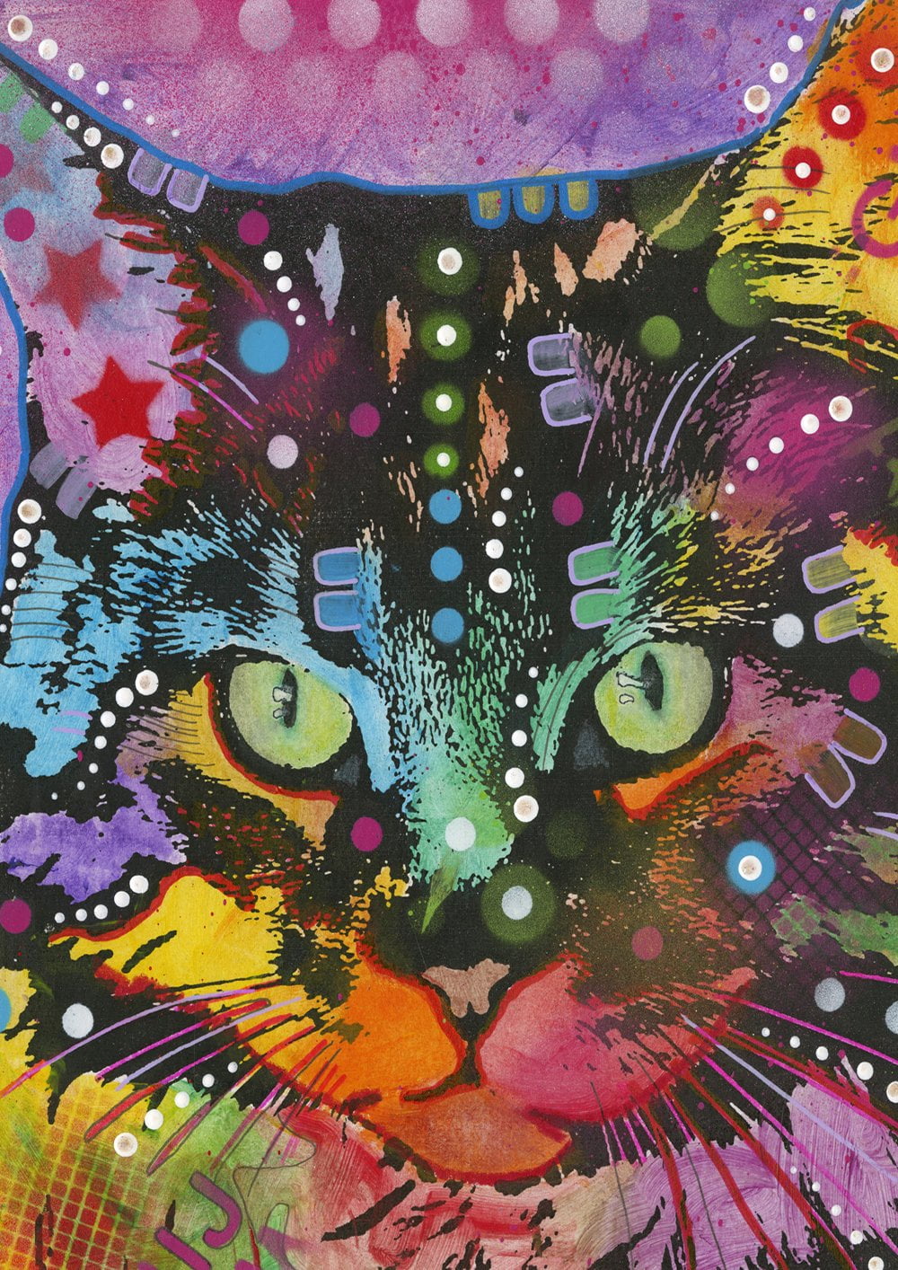 Toland Home Garden Neon Cat Kitten Cat Flag Double Sided 28x40 Inch ...