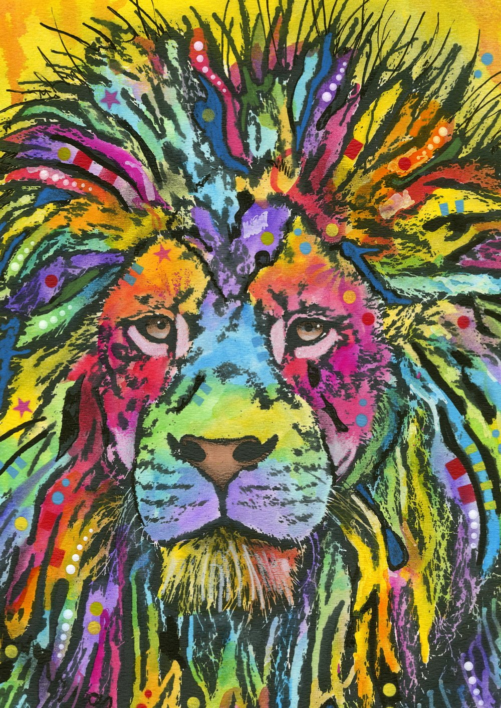 Toland Home Garden Neon Lion Lion Flag Double Sided 12x18 Inch ...