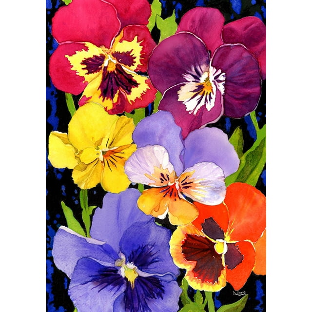 Toland Home Garden Pansy Perfection Flower Spring Flag Double Sided ...