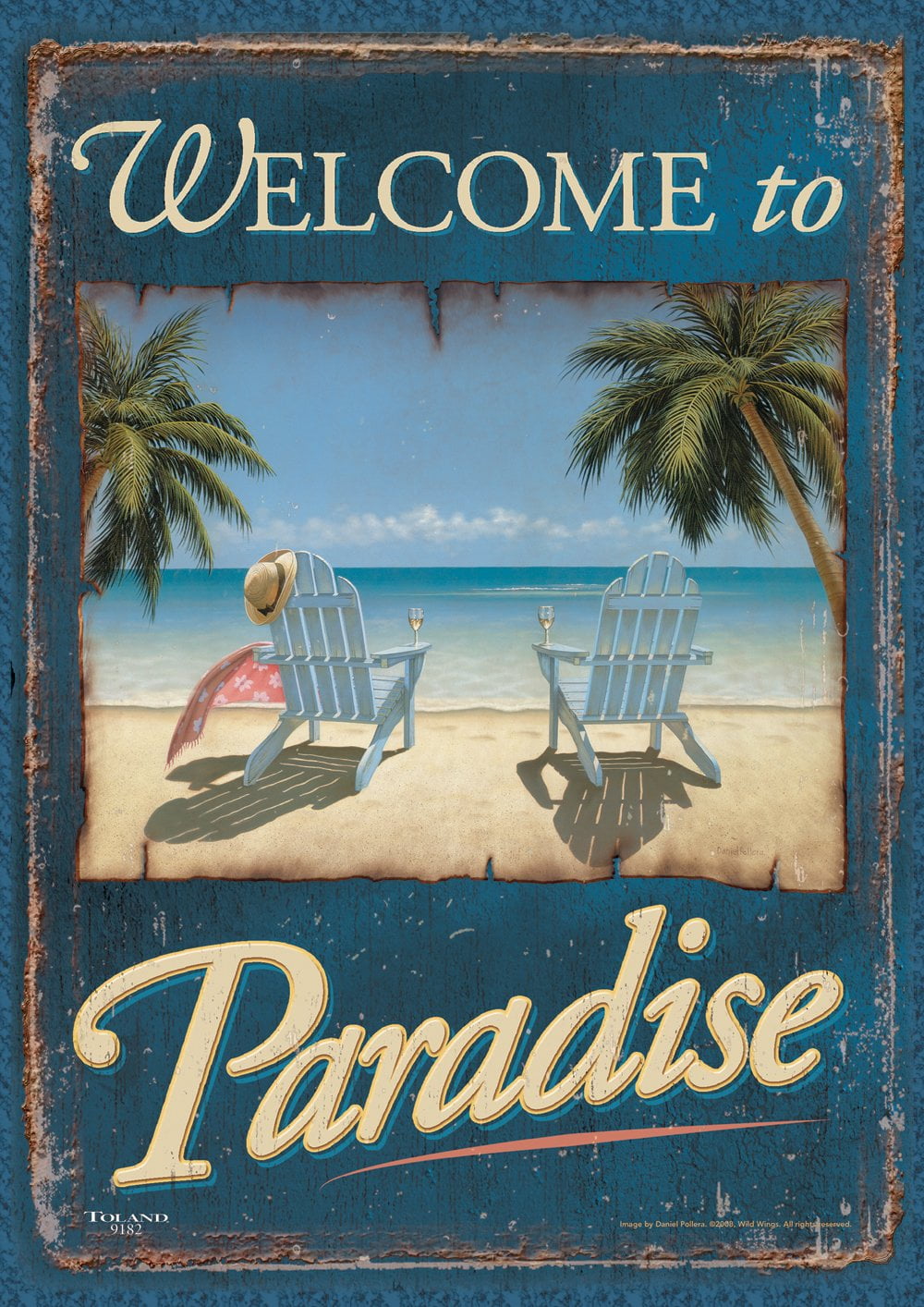 Toland Home Garden Paradise Beach summer Flag Double Sided 28x40 Inch ...