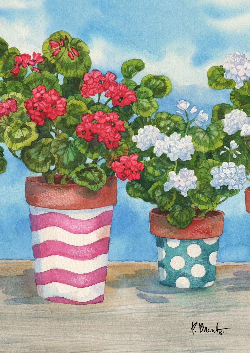 Toland Home Garden Patriotic Geraniums 4th of July Flower Flag Double ...