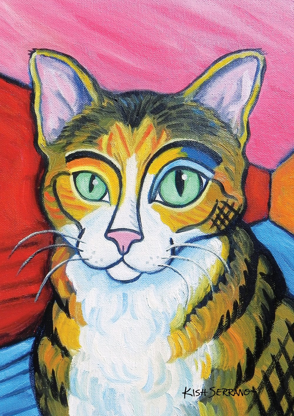 Toland Home Garden Pawcasso- Shorthaired Tabby Short Haired Tabby Cat ...