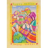 Toland Home Garden Peek-A-Boo Bunny Eggs Easter Flag Double Sided 28x40 ...