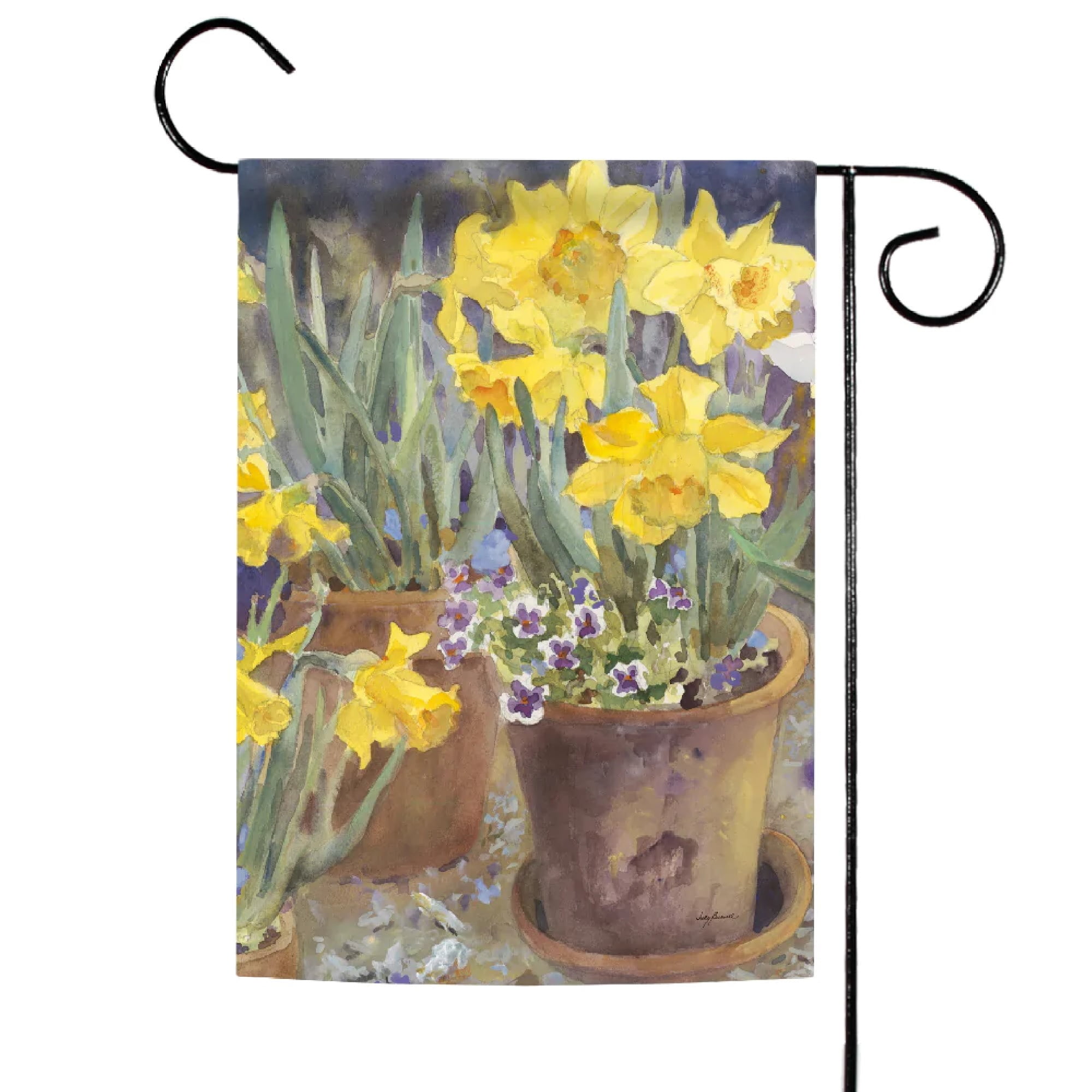 Toland Home Garden Potted Daffodils Summer Spring Flag Double Sided ...