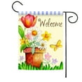 Toland Home Garden Potted Welcome Flower Spring Flag Double Sided 12x18 ...
