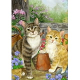 Toland Home Garden Purrfect Garden Flower Cat Flag Double Sided 12x18 ...