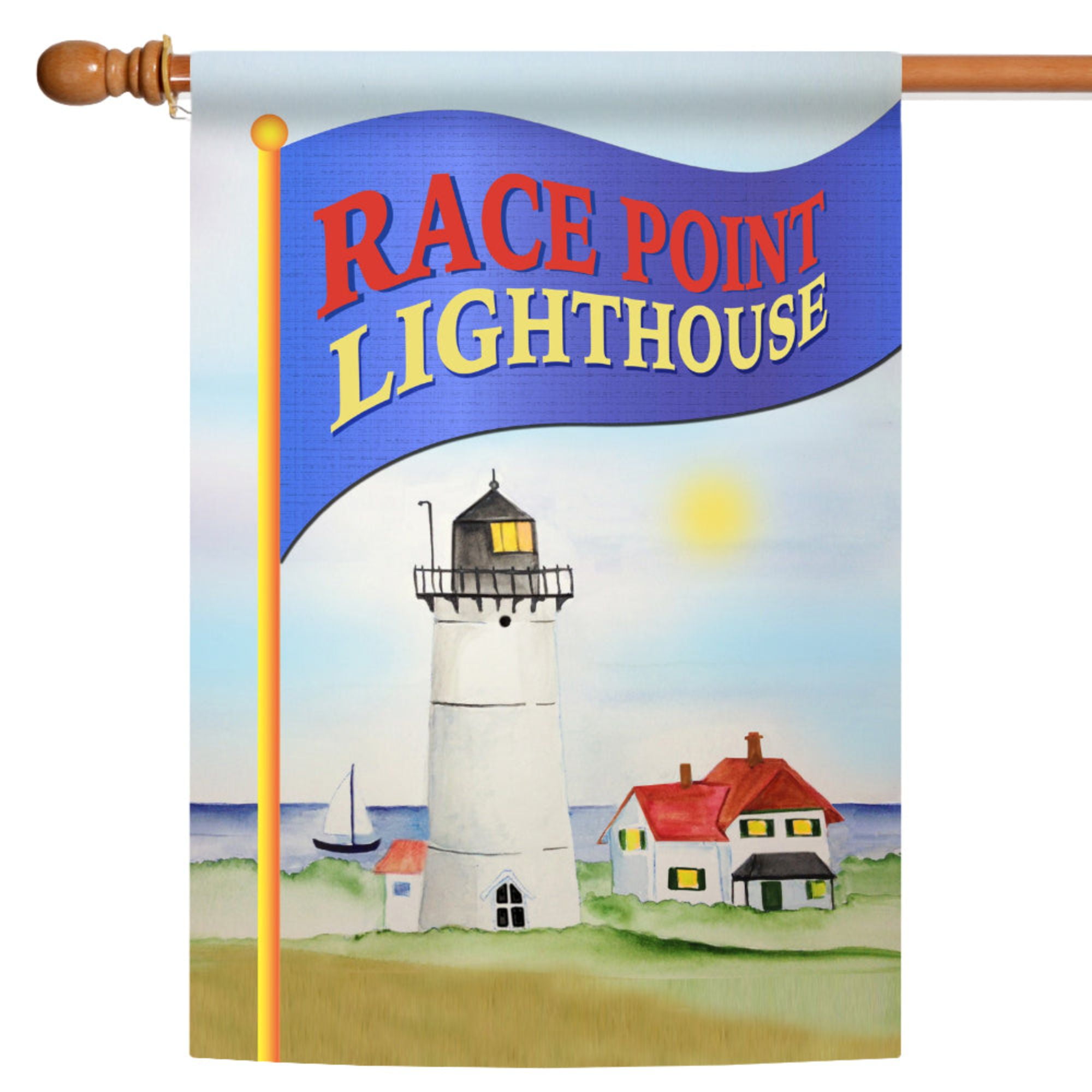 Toland Home Garden Race Point Lighthouse Race Point Flag Double Sided ...