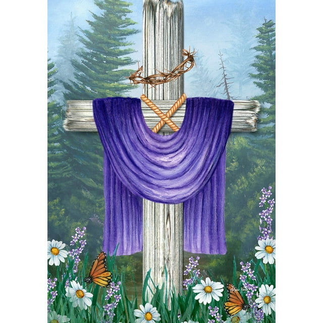 Toland Home Garden Religious Wilderness religious Easter Flag Double ...