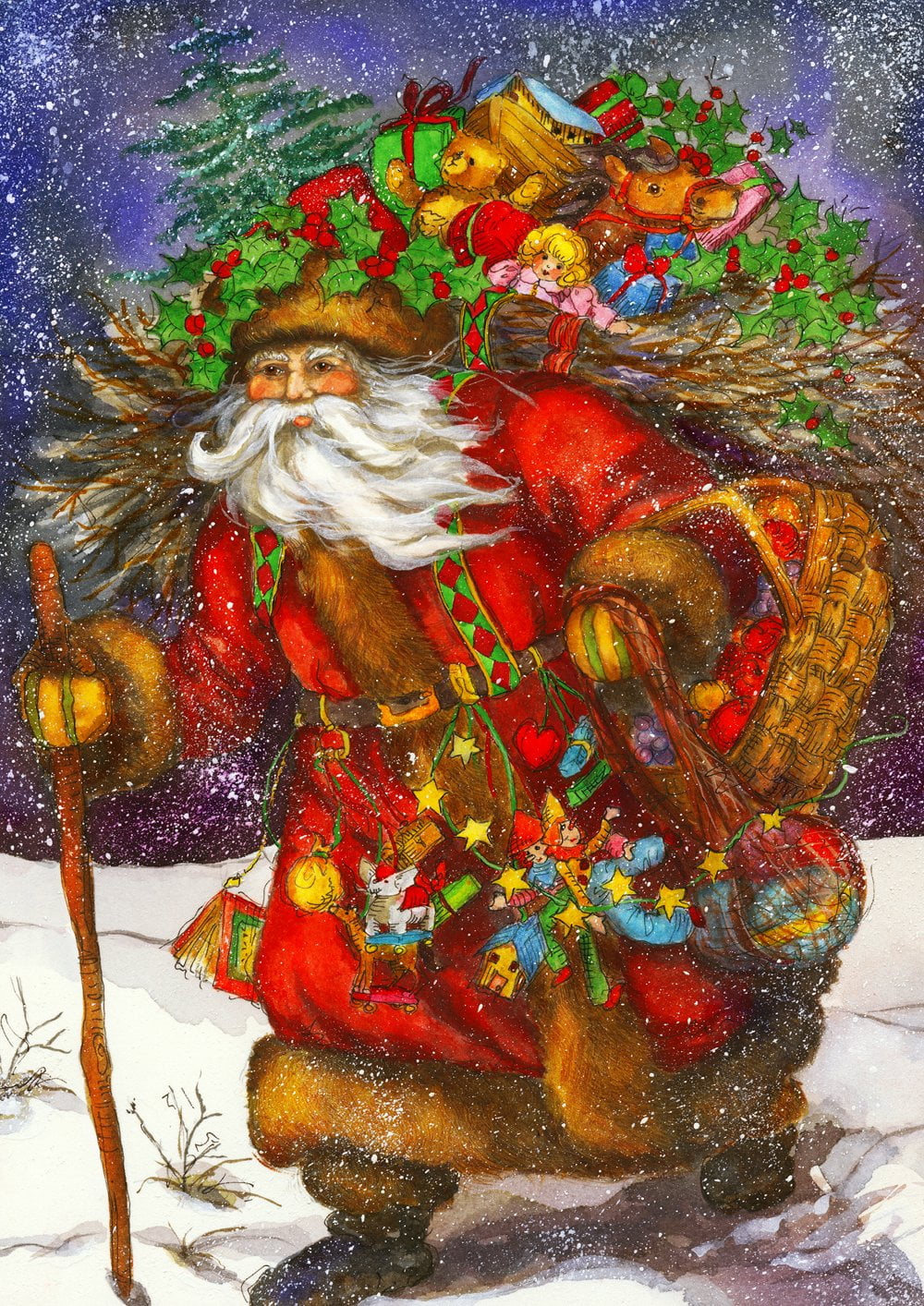 Toland Home Garden Santa Trek Christmas Flag Double Sided 28x40 Inch ...