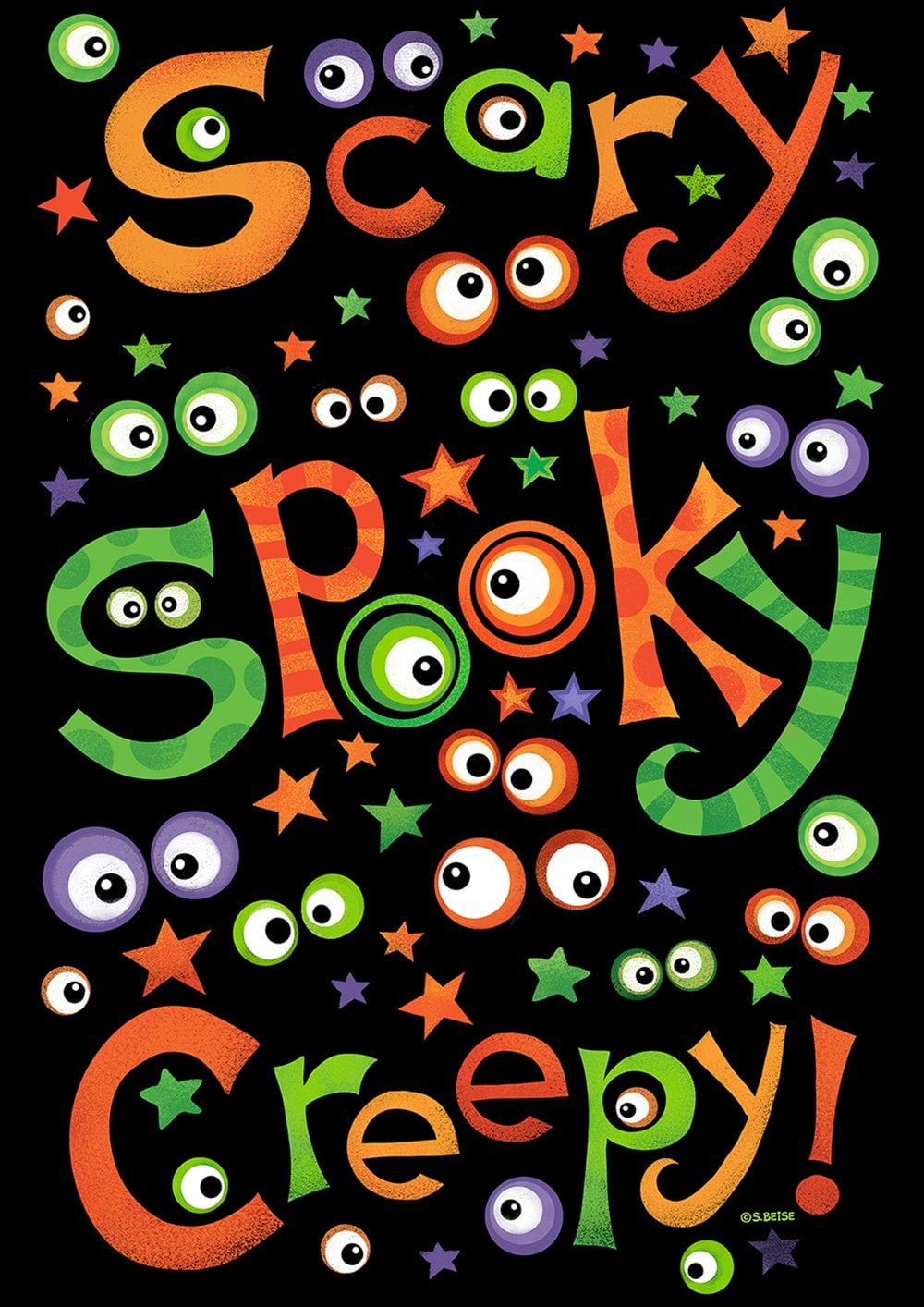 Toland Home Garden Scary Spooky Creepy Spooky Halloween Flag Double ...