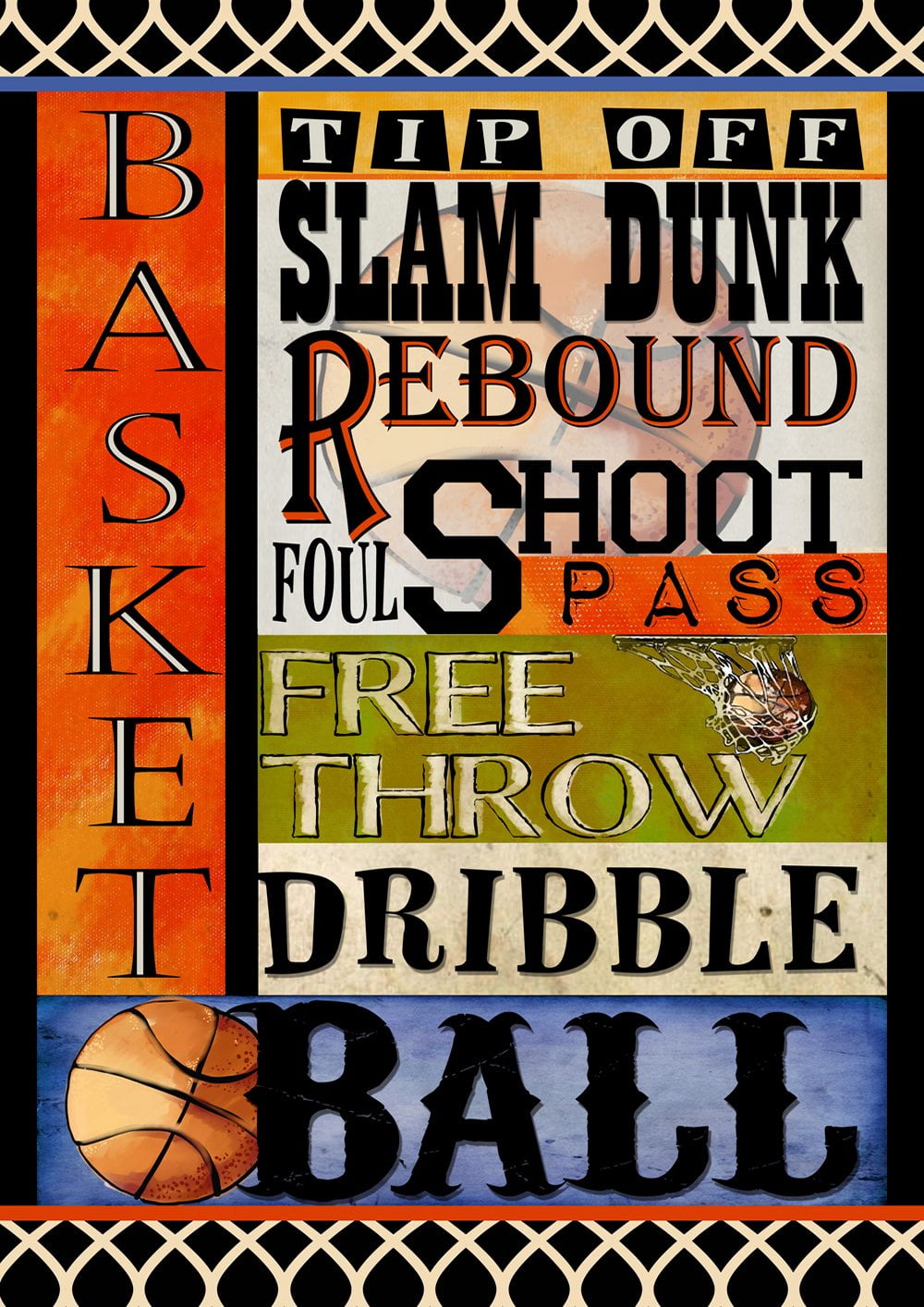 Toland Home Garden Slam Dunk Basketball Flag Double Sided 28x40 Inch ...
