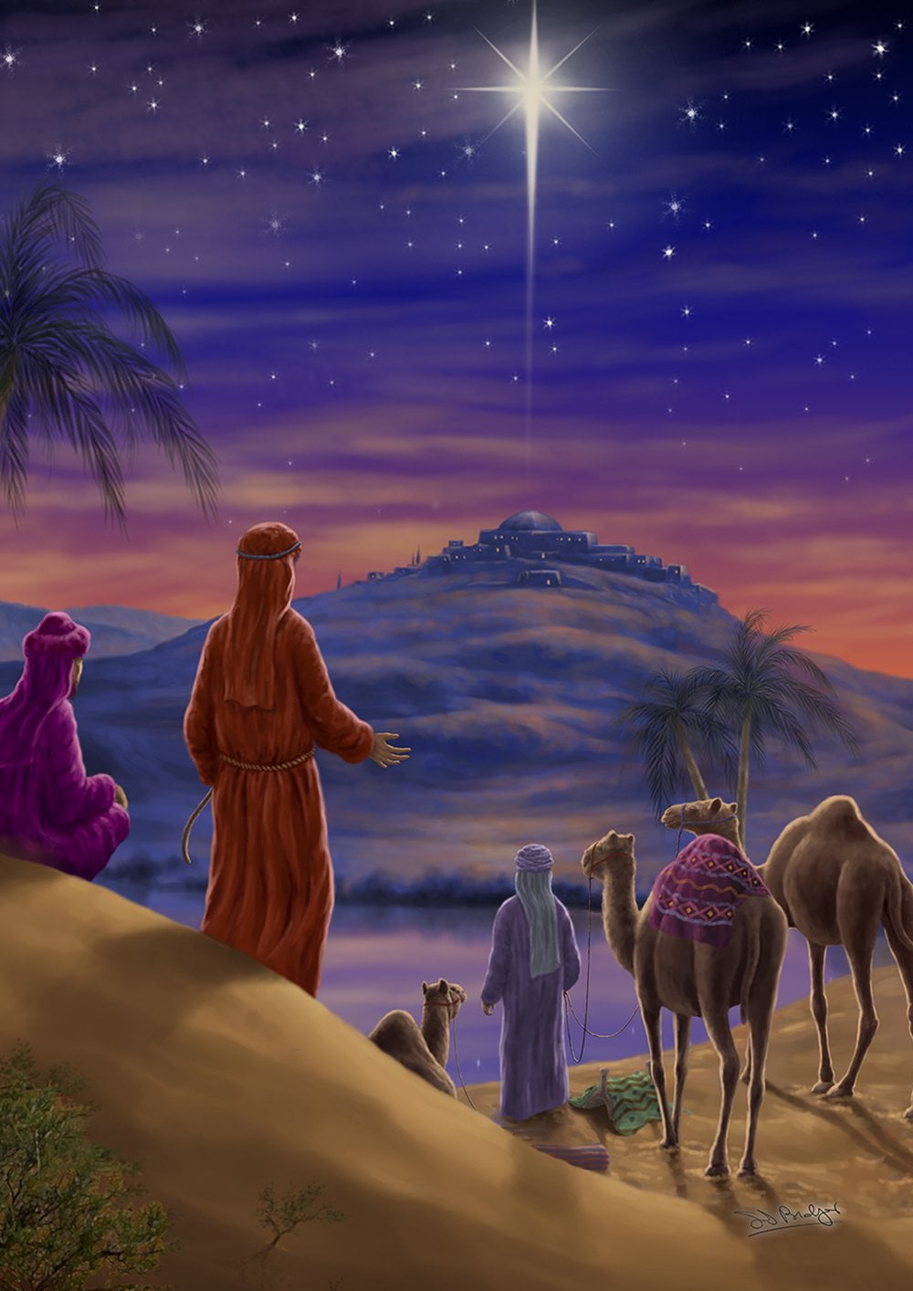 Toland Home Garden Star of Bethlehem Religious Christmas Flag Double ...