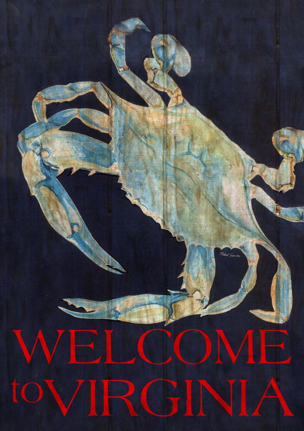 Toland Home Garden Summer Blues-Welcome to Virginia Crab Flag Double ...