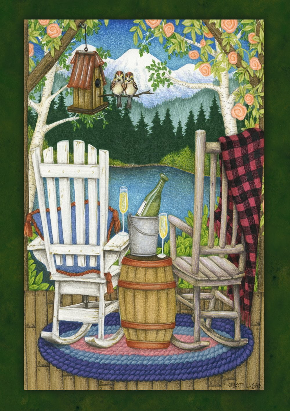 Toland Home Garden The Back Porch Spring summer Flag Double Sided 12x18 ...