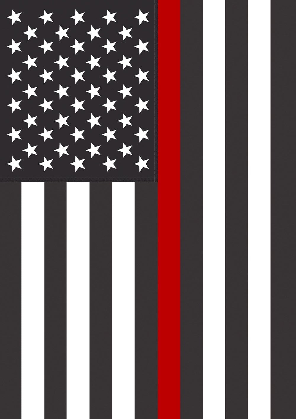 Toland Home Garden Thin Red Line USA Patriotic Fire Flag Double Sided ...