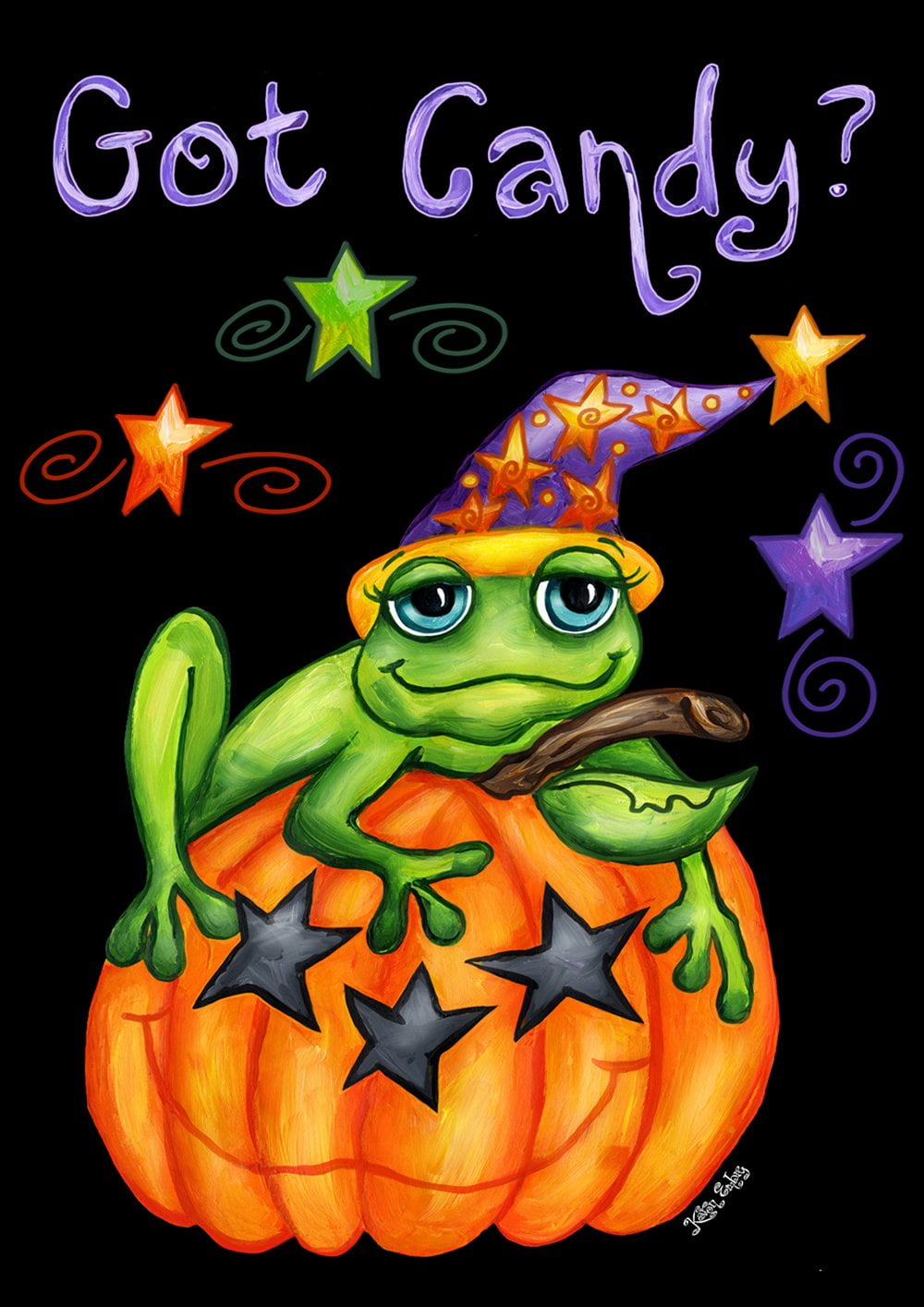 Toland Home Garden Toad Candy Frog Halloween Flag Double Sided 12x18 ...