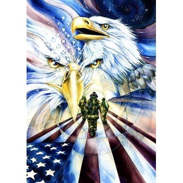 Toland Home Garden Fly In Unity Eagle Patriotic Flag Double Sided 28x40 ...