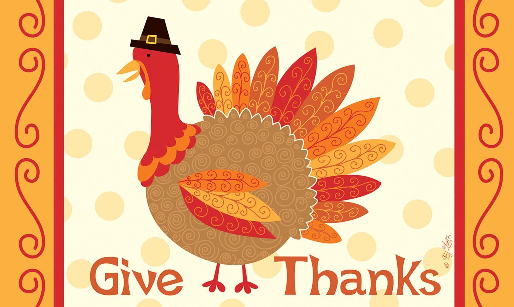 Toland Home Garden Turkey Thanks Thanksgiving Fall Door Mat 18x30 Inch ...