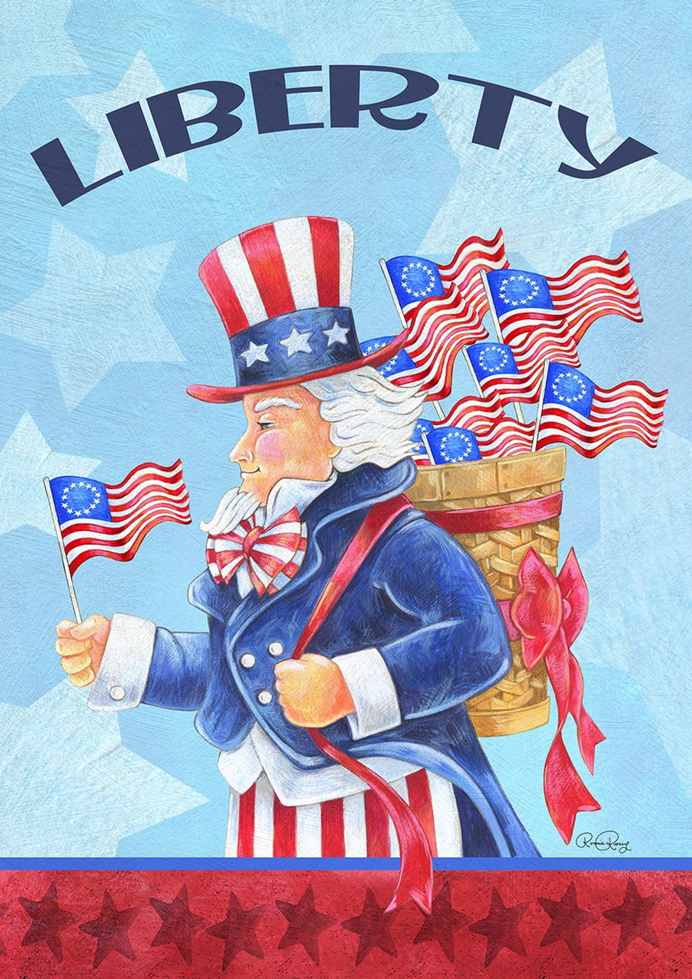 Toland Home Garden Uncle Sam 4th of July Patriotic Flag Double Sided 12x18 Inch - Walmart.com