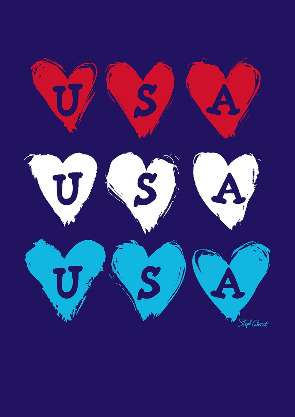 Toland Home Garden Usa Hearts summer Patriotic Flag Double Sided 28x40 ...