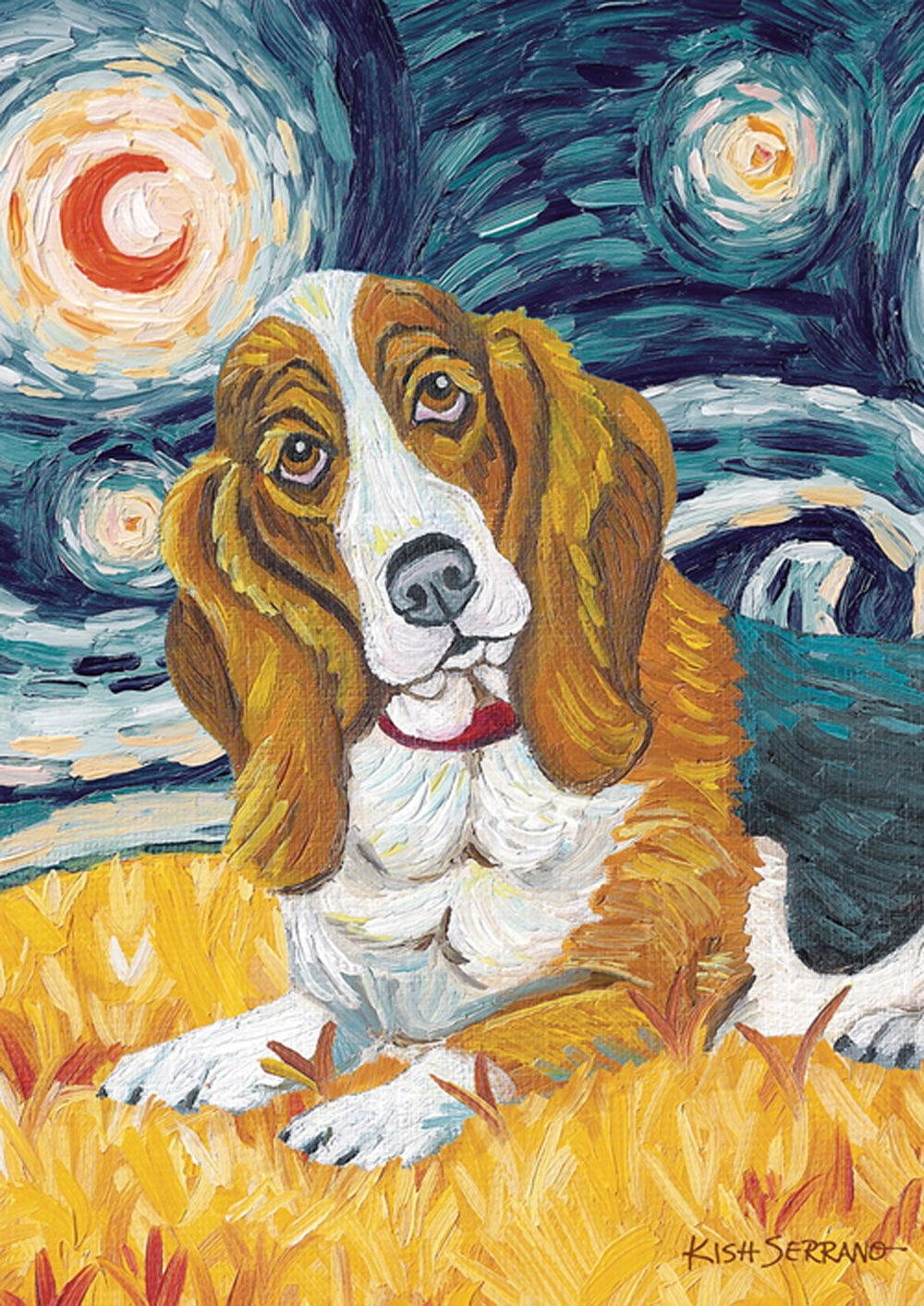 Toland Home Garden Van Growl-Basset Hound Basset Hound Dog Flag Double ...