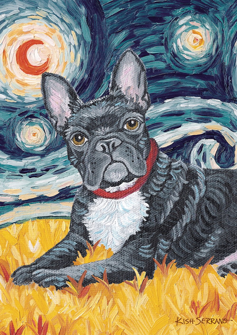 Toland Home Garden Van Growl-French Bulldog Frenchie Dog Flag Double ...