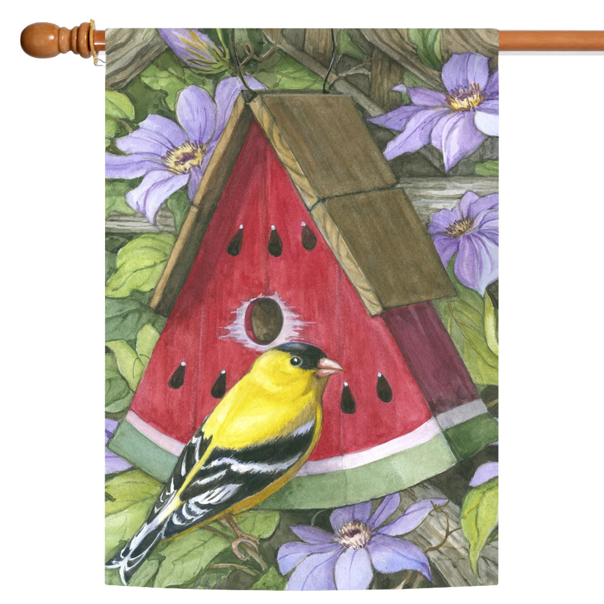 Toland Home Garden Watermelon Birdhouse House Flag - Walmart.com