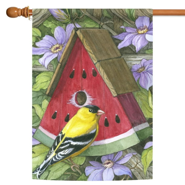 Toland Home Garden Watermelon Birdhouse House Flag - Walmart Business ...