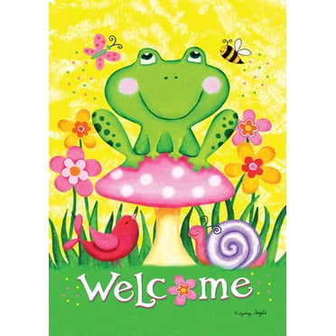 Toland Home Garden Potted Welcome Flower Spring Flag Double Sided 12x18 ...
