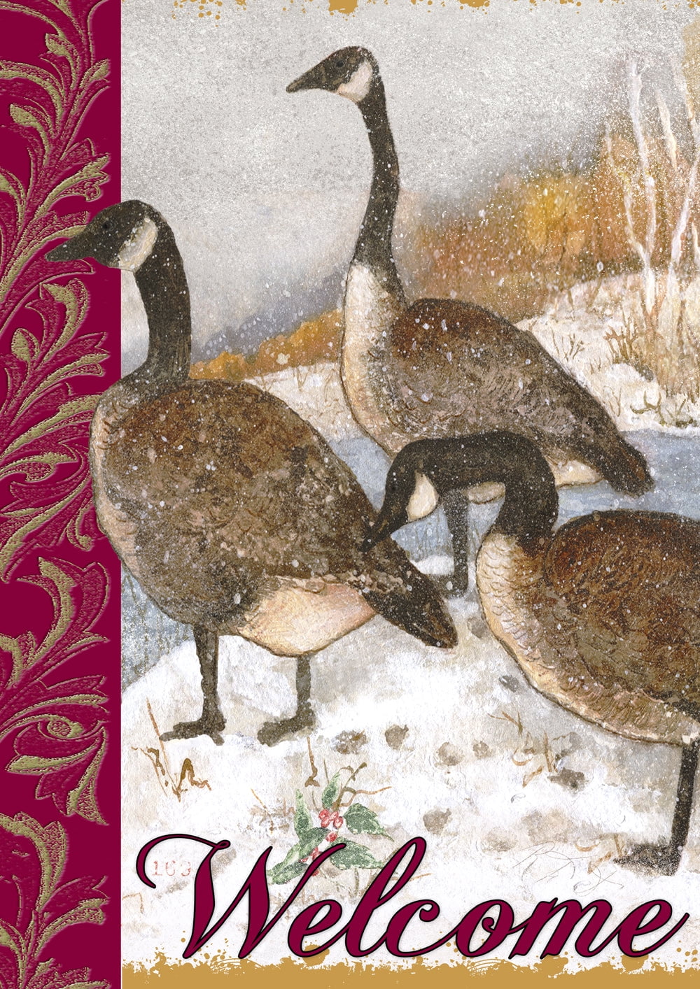 Toland Home Garden Welcome Geese Bird Welcome Flag Double Sided 28x40 ...